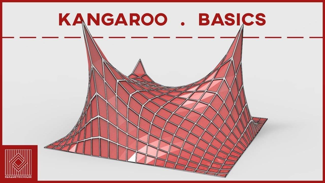 Tensile grid-shell structure generated using Kangaroo in Grasshopper ...